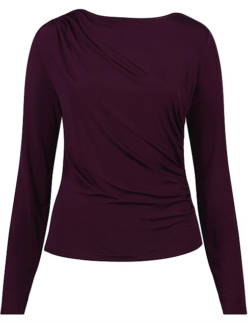 Witchery Long Sleeve Drape Top | David Jones