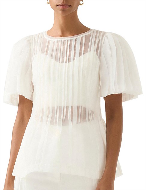 Aje Stella Linear Ruffle Top | David Jones