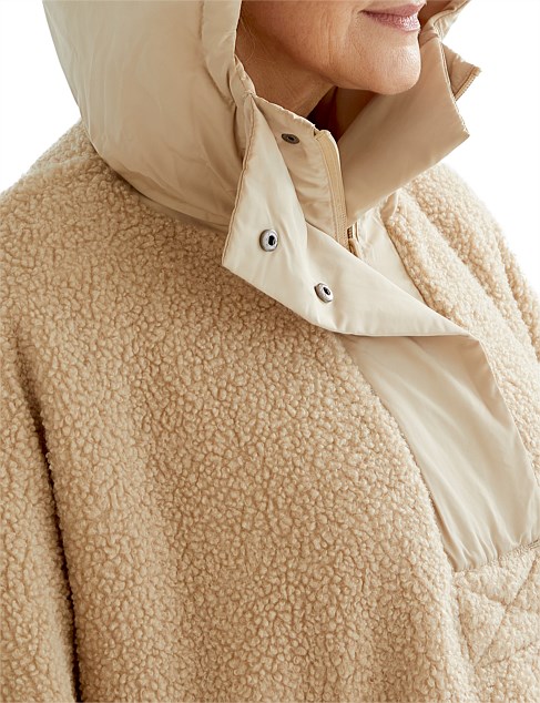 Fine-day Yield -Recycled Polyester Padded Poncho | David Jones