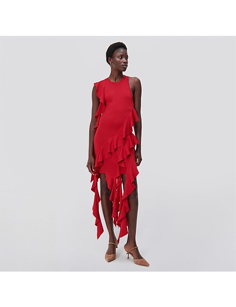 Simkhai Wilda Cascade Ruffle Maxi Dress | David Jones