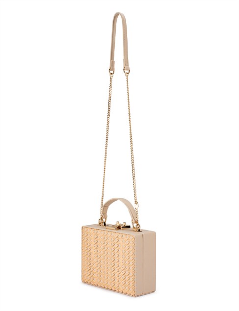 Olga Berg Georgina Wicker Box Bag | David Jones