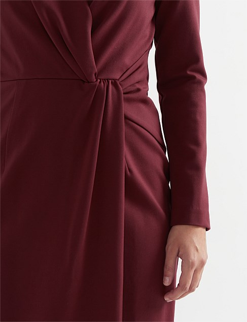 David Jones Collection Ponte Drape Dress | David Jones