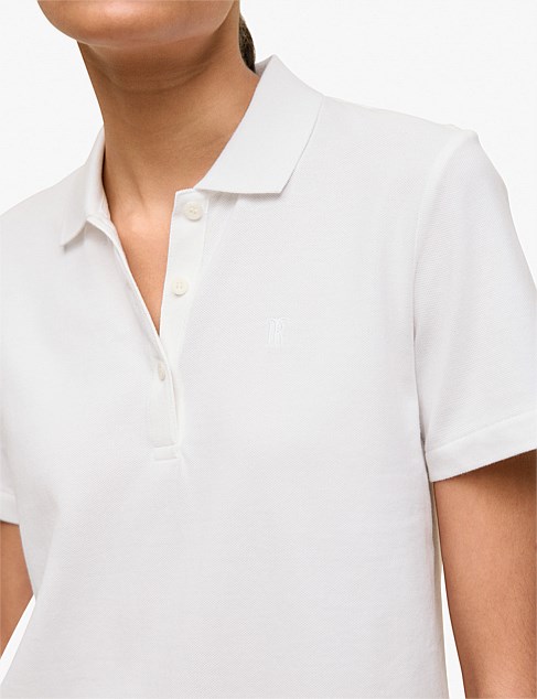 Trenery Australian Cotton Pique Classic Monogram Polo | David Jones