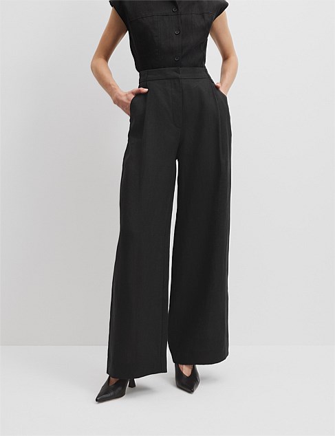 Country Road Organically Grown Linen Yarn Dyed Pant | David Jones