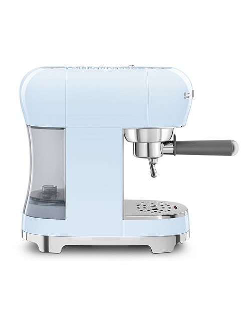 Smeg Ecf02 50's Style Manual Coffee Machine Pastel Blue | David Jones