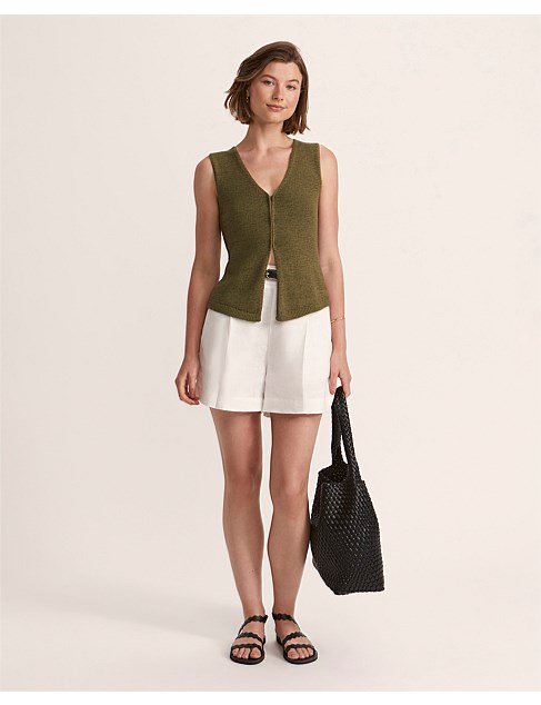 Saba Edith Tape Yarn Vest | David Jones