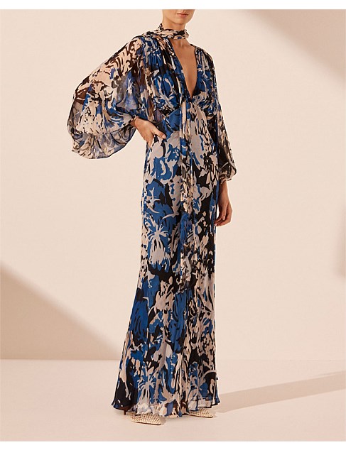 Shona Joy Olea Plunge Balloon Sleeve Maxi Dress | David Jones
