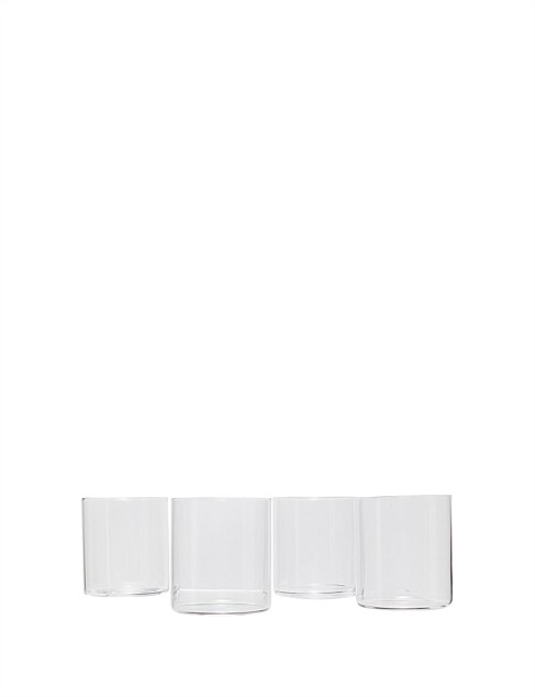 David Jones Collection Hudson Straight Side Tumbler Glass Set Of 4 ...