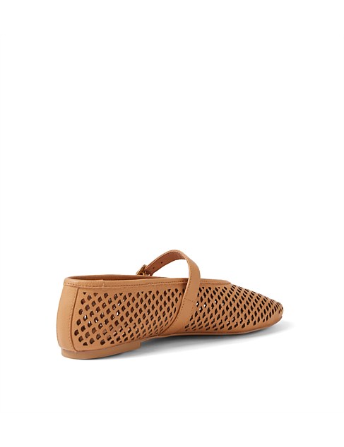 Mollini Elony Light Tan Leather Ballet Flats | David Jones