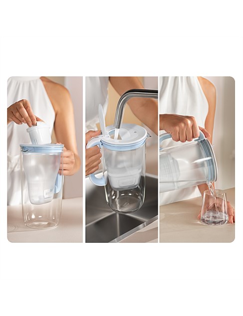 Brita Glass Water Filter Jug 2.5l Blue | David Jones