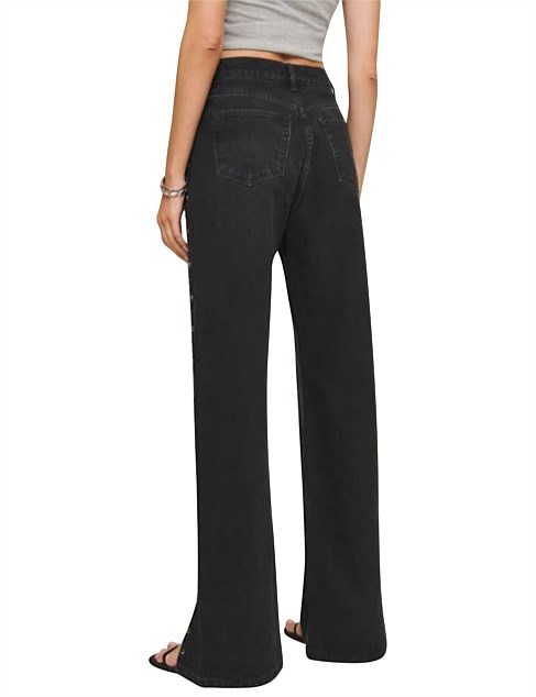 Reformation Cary High Rise Slouchy Straight Leg Jeans | David Jones