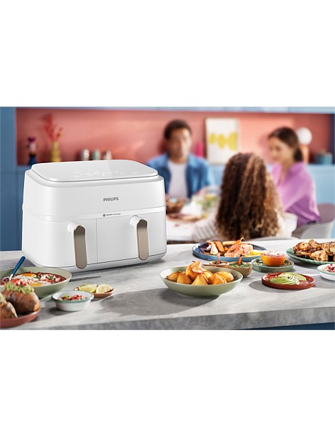 Philips Na353/10 3000 Series 9l Dual Basket Air Fryer White | David Jones