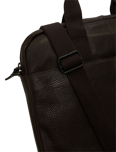 Alta Linea Pebble Leather Briefcase | David Jones