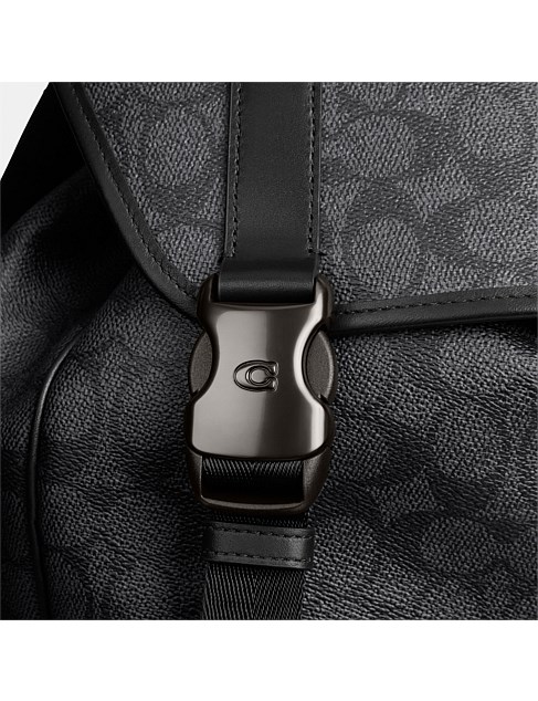 Coach League Flap Backpack In Signature Canvas | David Jones