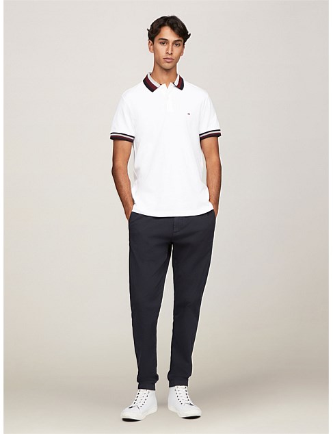 Tommy Hilfiger Two Tone Shadow Collar Regular Fit Polo | David Jones