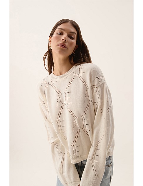 Aje Harmony Logo Knit | David Jones