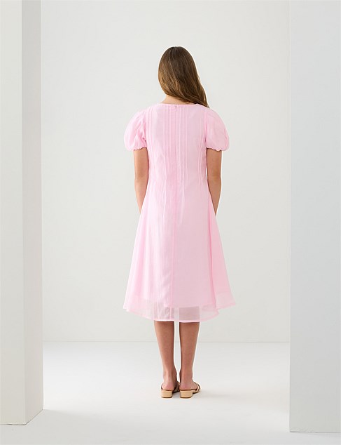 Saffron & Clover Madi Organza Pleat Dress | David Jones