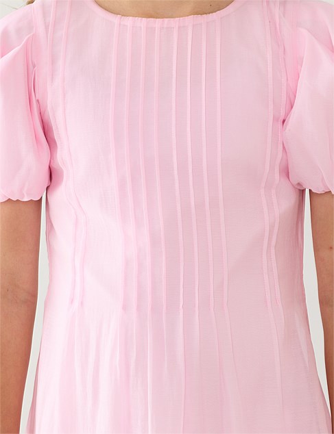 Saffron & Clover Madi Organza Pleat Dress | David Jones