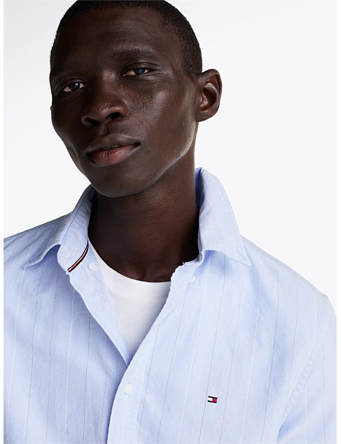Tommy Hilfiger Regular Fit Stripe Oxford Shirt | David Jones