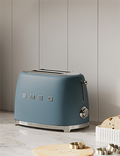 Smeg Tsf01 50's Style 2 Slice Toaster Matte Storm Blue | David Jones