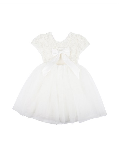 Bebe By Minihaha Lace Bodice W Back Bow Dress | David Jones