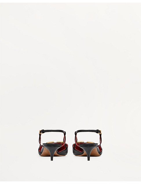 Valentino Vlogo Sling Back Pump In Grainy Calfskin 40mm | David Jones