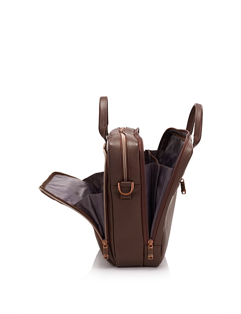 Samsonite Classic Leather Toploader Chocolate | David Jones