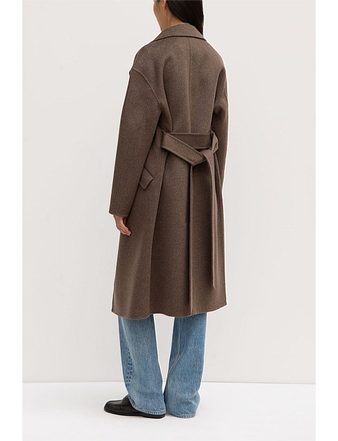 Assembly Label Sadie Single Breasted Wool Coat Cocoa Marle | David Jones