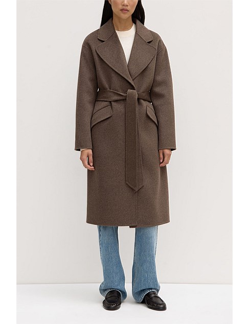 Assembly Label Sadie Single Breasted Wool Coat Cocoa Marle | David Jones