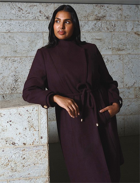 Estelle Reo Felt Coat | David Jones