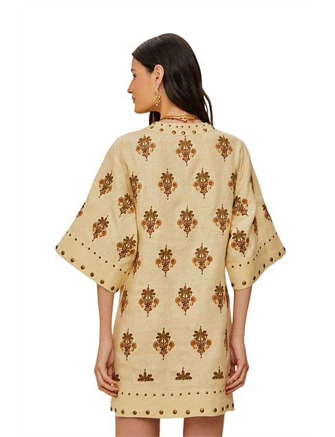 Farm Rio Coconut Tree Tapestry Mini Tunic Dress | David Jones