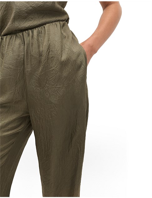 Seed Heritage Textured Satin Gathered Pant | David Jones