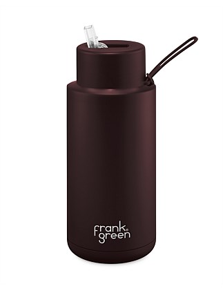Frank Green Ultimate Ceramic Reusable Bottle W Straw Lid 1l Chocolate ...