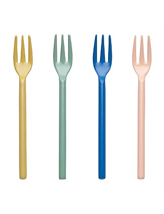Ecology Apostle Enamel Set Of 4 Cake Forks | David Jones