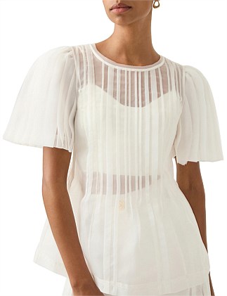 Aje Stella Linear Ruffle Top | David Jones