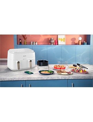 Philips Na353/10 3000 Series 9l Dual Basket Air Fryer White | David Jones