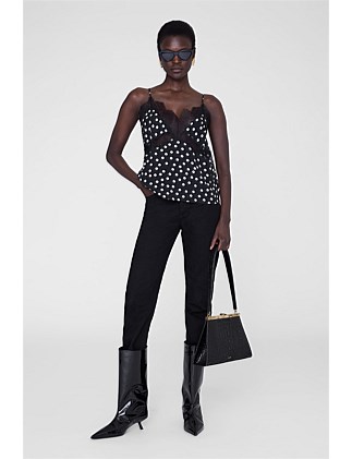 Anine Bing Amelie Lace Trim Camisole Top | David Jones